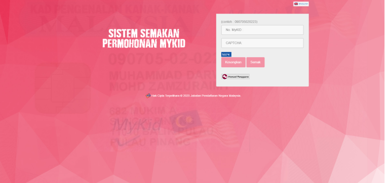Semakan MyKid 2025: Permohonan & Semak Status Siap Online