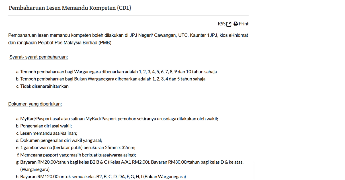 Harga Renew Lesen Memandu Di Malaysia (Kereta & Motorsikal)